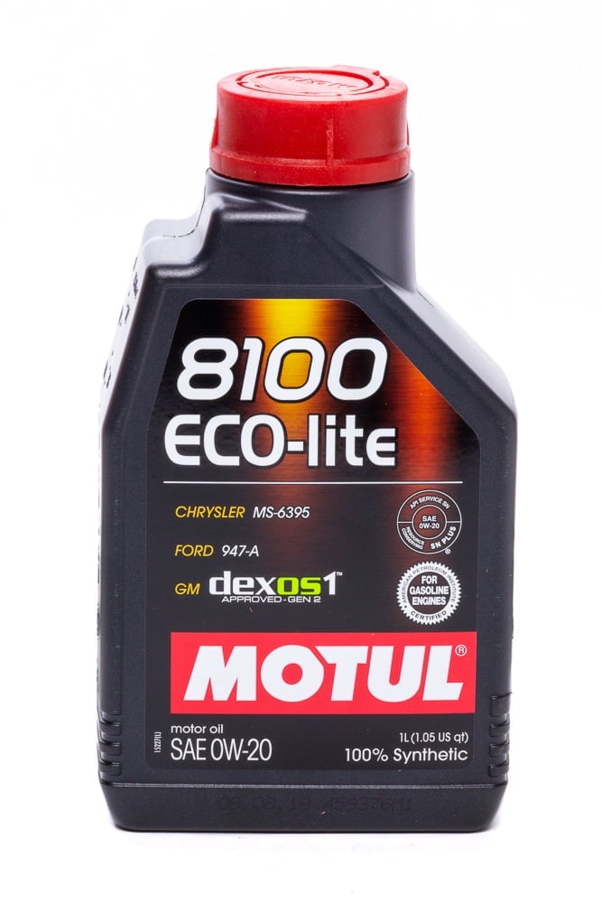 Motul Usa MTL108534, 8100 0W20 Eco-Lite Oil 1 Liter Dexos1 Performance ...