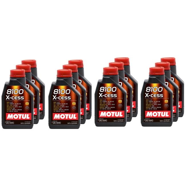 Motul Usa MTL109774-12 8100 X-Cess 5W40 Oil Bottle, 12 x 1 Liter ...