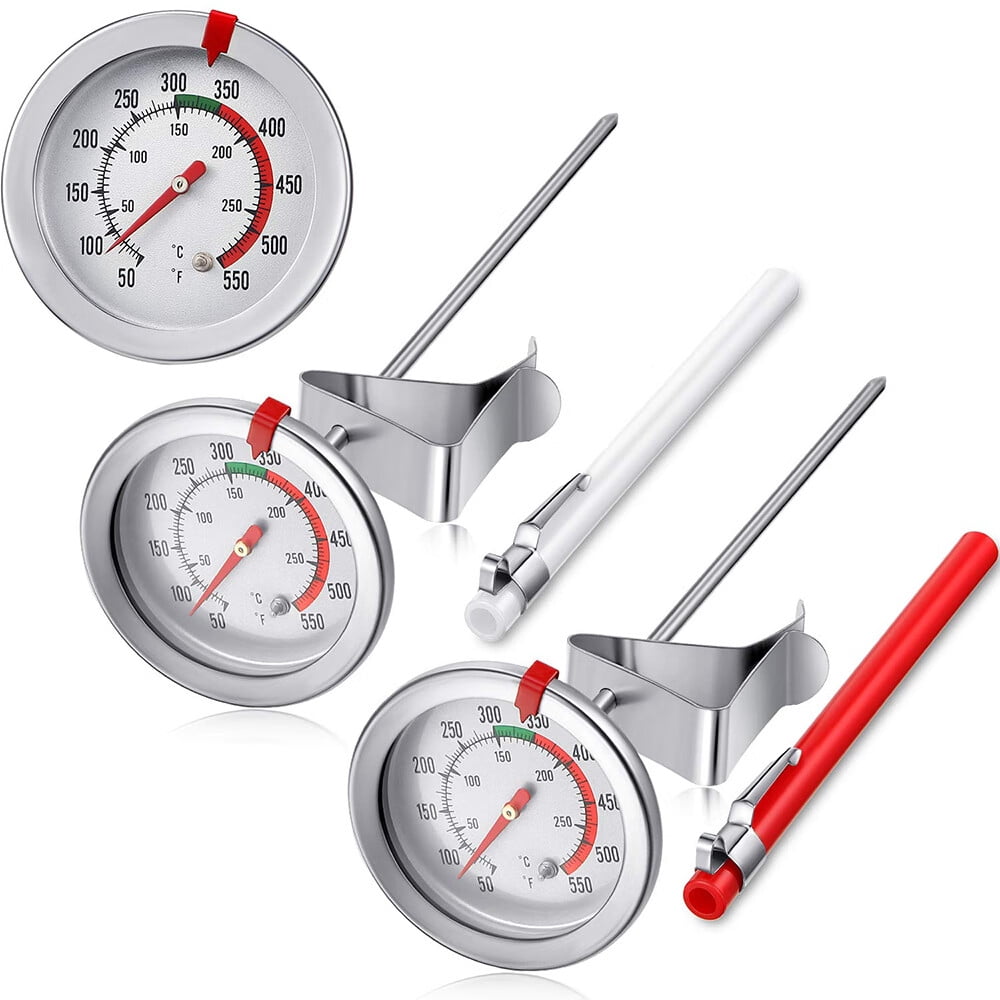 Mouind 2 Pieces Stainless Steel Thermometer Immediate Read 2 Inch Dial ...