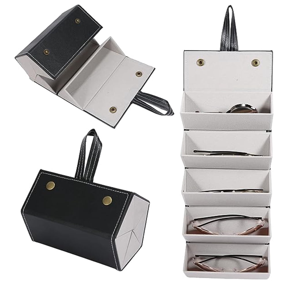 Mouind 5 Compartments Glasses Storage Box, Hand Folding Box, Glasses ...