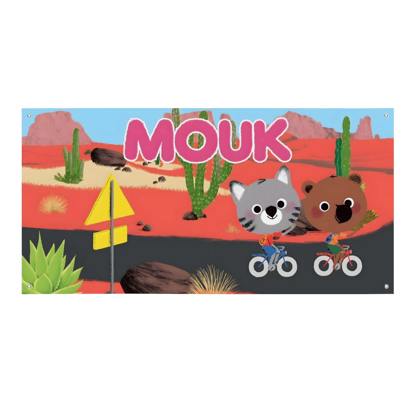 Mouk-Theme Backdrops Banner Birthday Party Decor Supplies Personalized ...