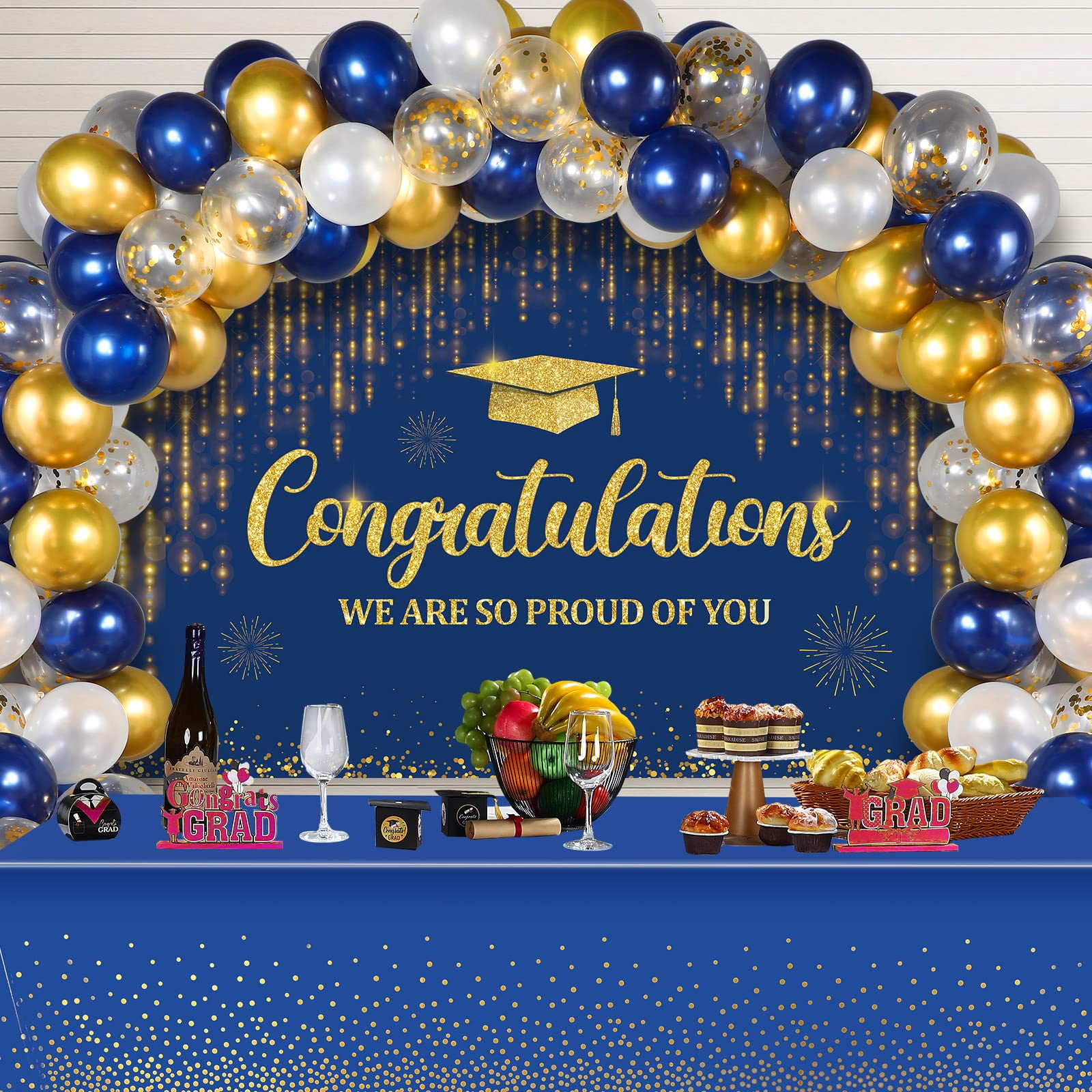 Moukeren 2025 Graduation Decorations Congratulation Party BSL1 Supplies ...