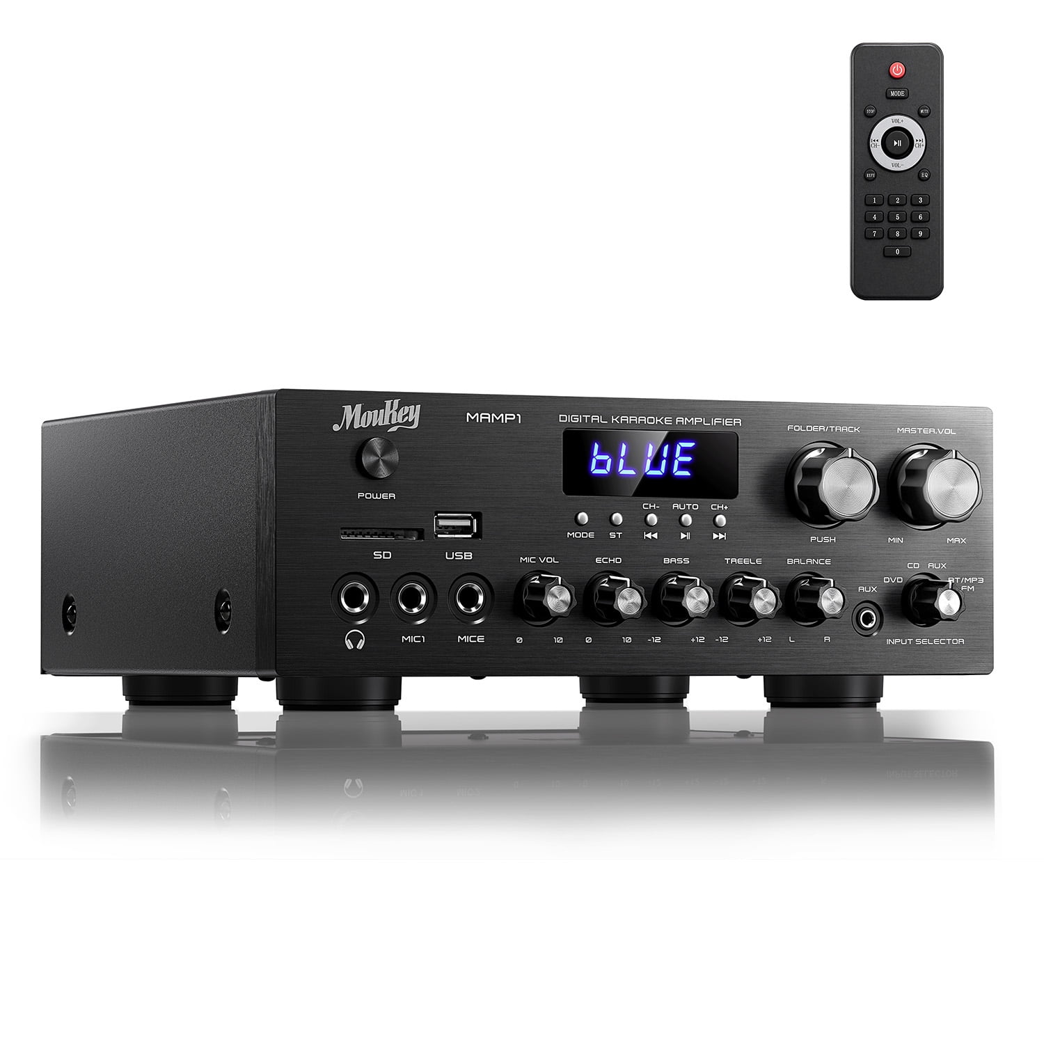 Moukey Stereo Receivers, 2 Channel Power Audio Amplifier Stereo System ...