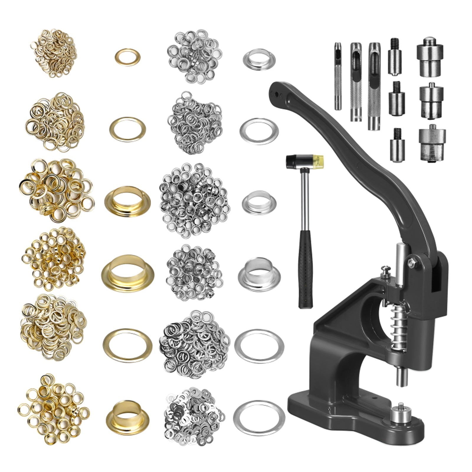 Mould And Grommets Eyelet Tool Hand Punch Press Machine With 6mm 10mm ...