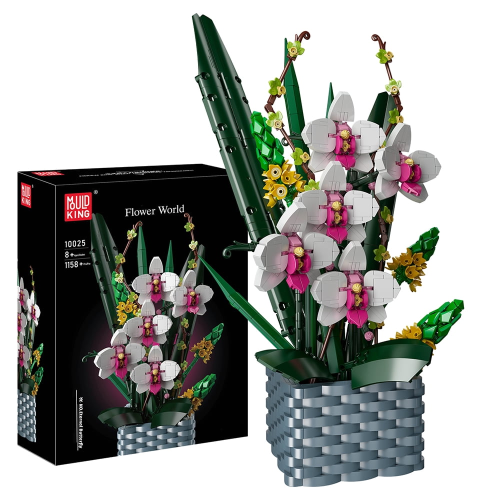 Mould King 10025 Orchid Building Blocks Set Botanical Flower Bricks ...
