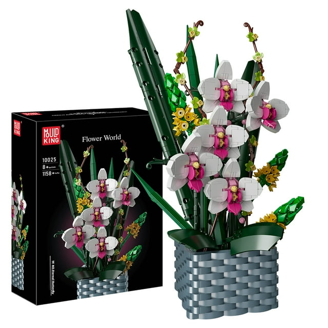 Mould King 10025 Orchid Building Blocks Set Botanical Flower Bricks ...