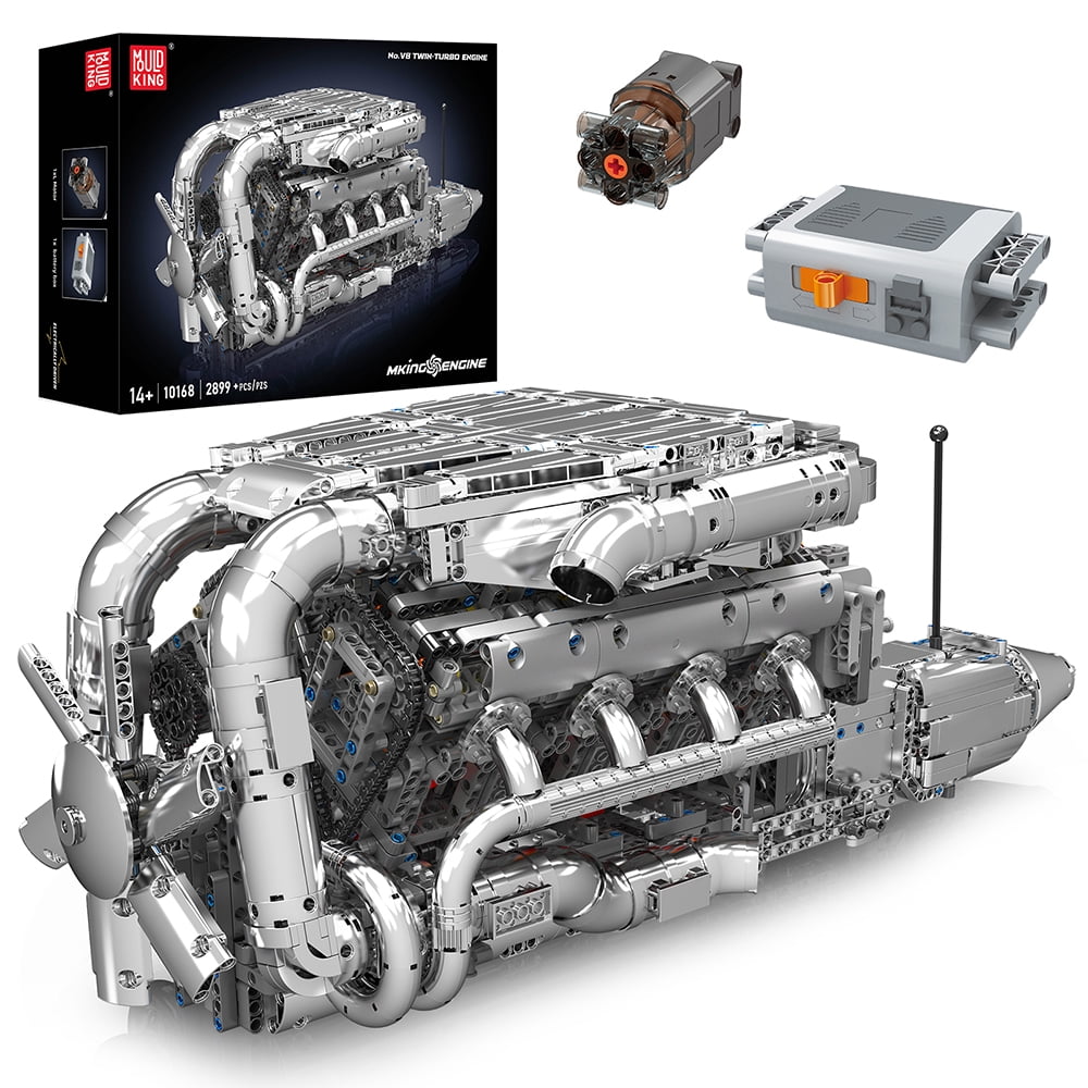 Mould King 10168 MOC Technology V8 Engine Eight Cylinder Engine Series ...