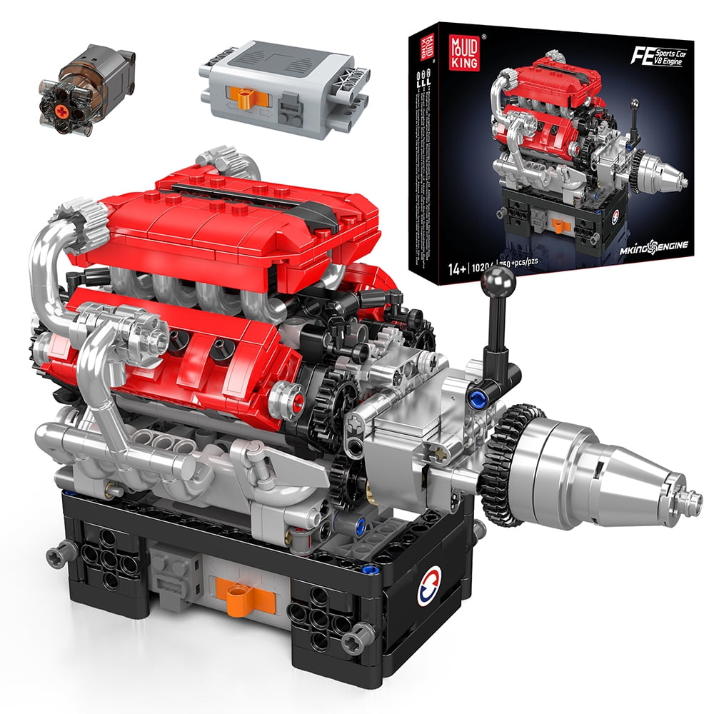 Mould King 10204 V8 Engine Model That Works - Build Your Own V8 Engine ...