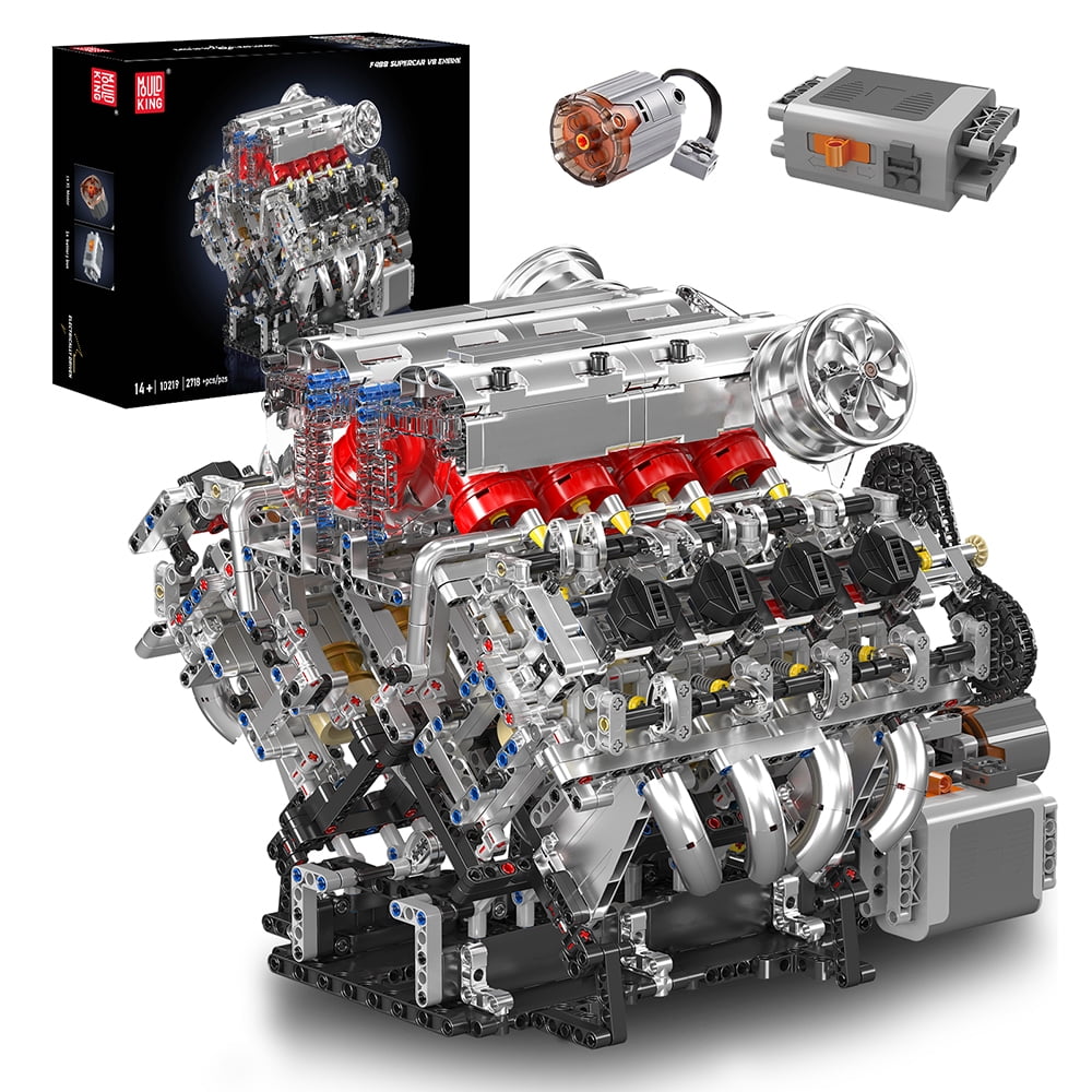 Mould King 10219 V8 Engine Model Kit That Works - Build Your Own ...