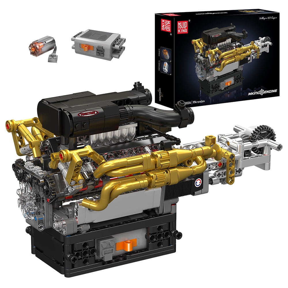 Mould King 10224 V12 Engine Model That Works - Build Your Own V12 ...
