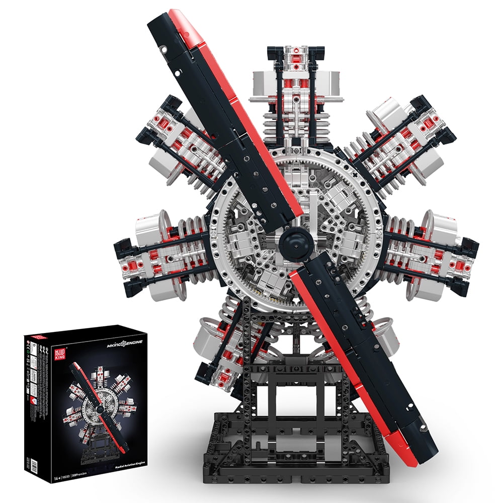 Mould King 10233 Star Aviation Engine Building Block Model, Remote ...