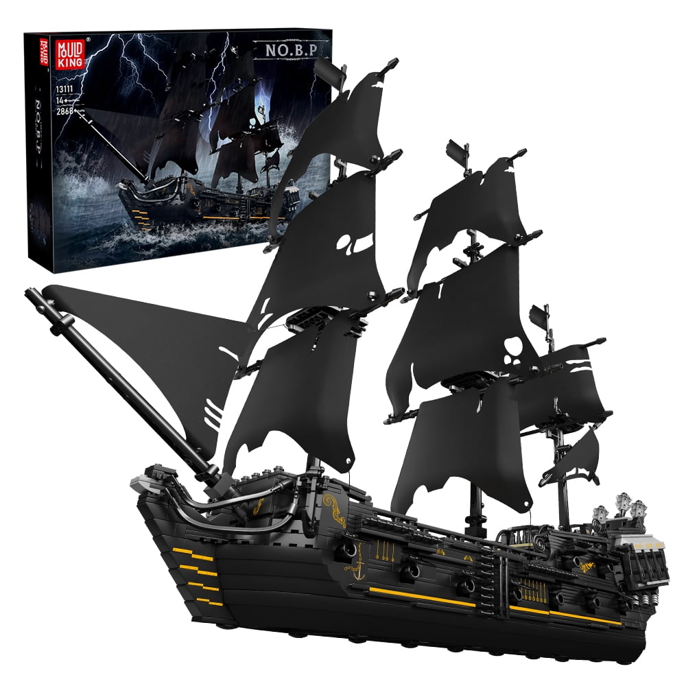 Mould King 13111 The Black Pearl Sailing Ship Model Building Block ...
