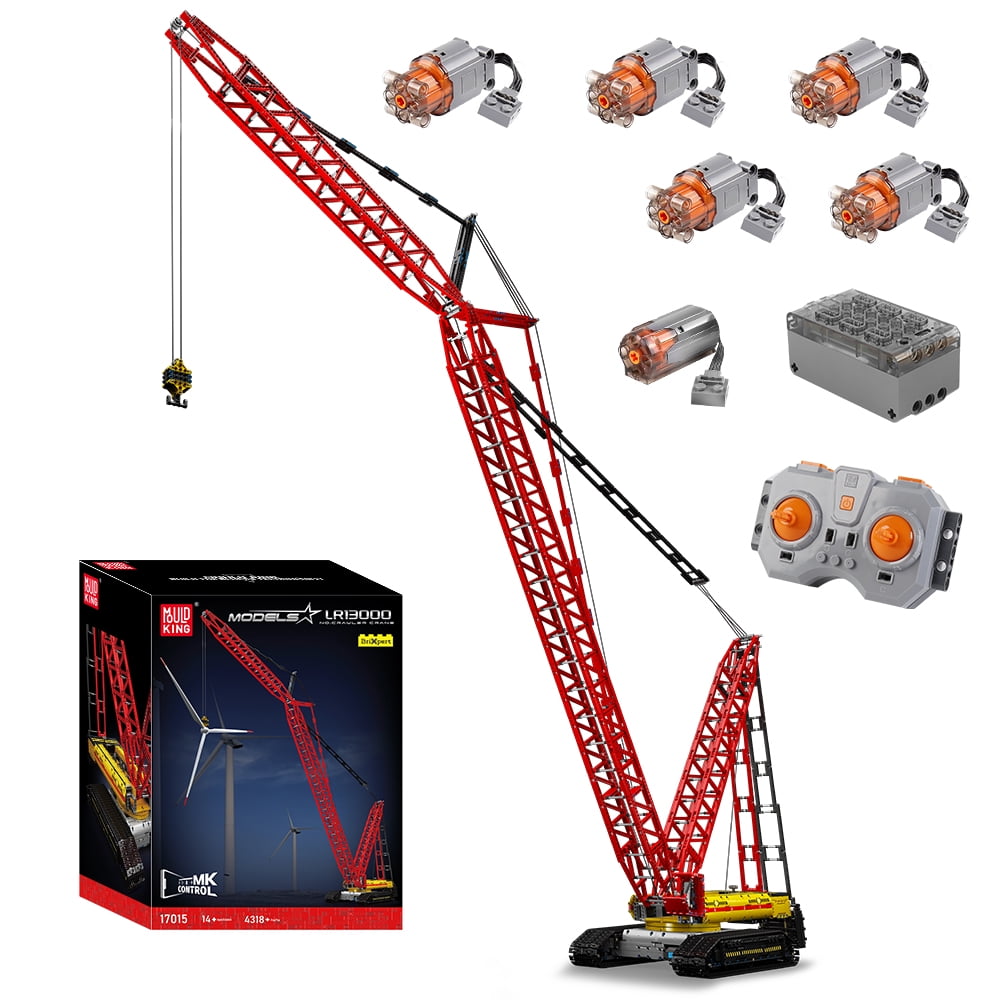 Mould King 17015 Technology Crawler Crane Building Block Kit, RC Tower ...