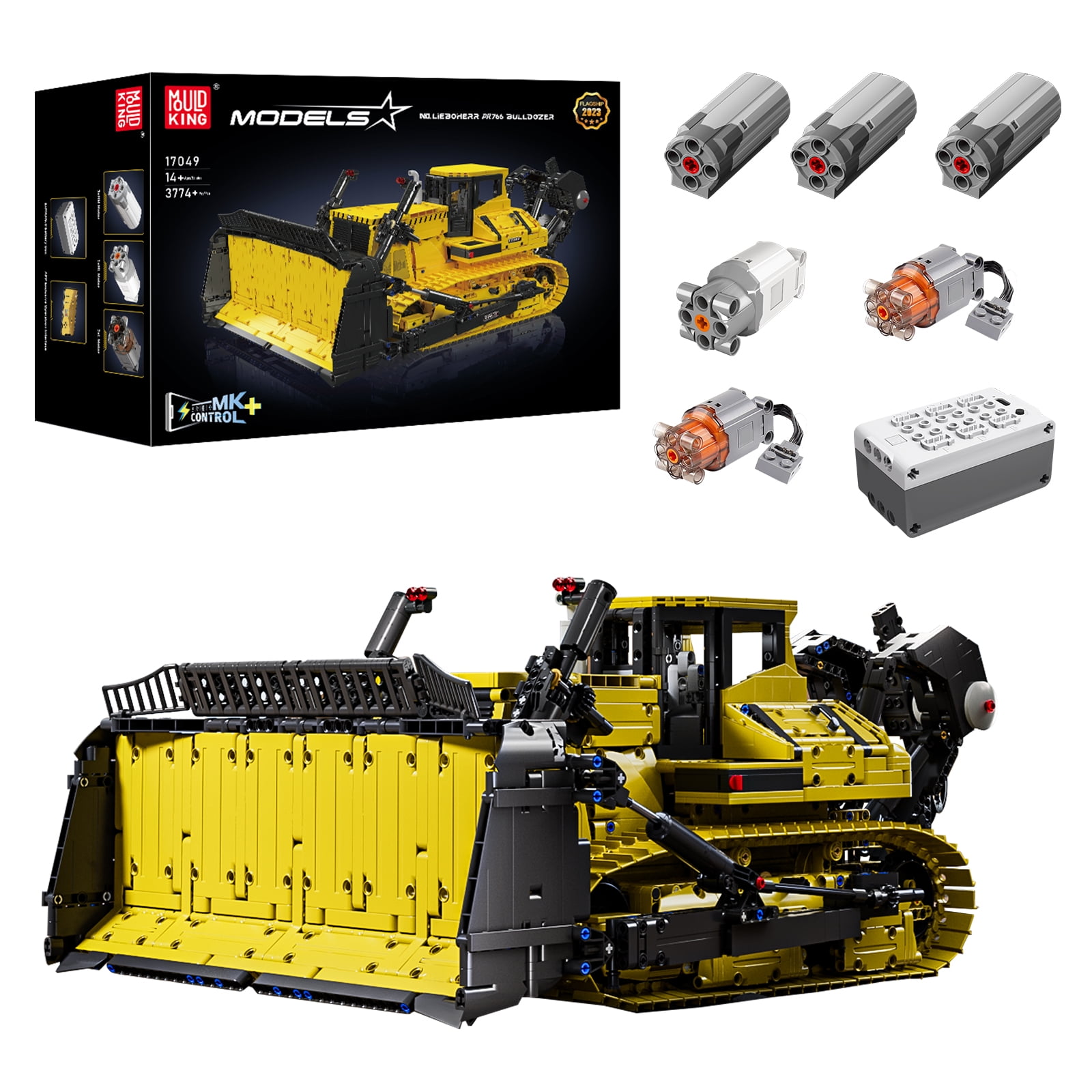 Mould King 17049 Crawler Bulldozer Building Kits Remote Control MOC ...