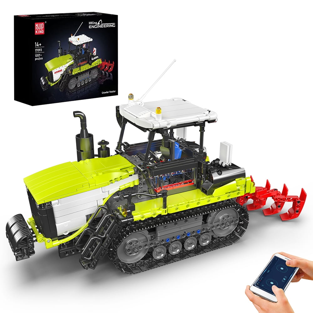 Mould King 17093 Crawler Tractor Technique Building Set, App-Controlled ...