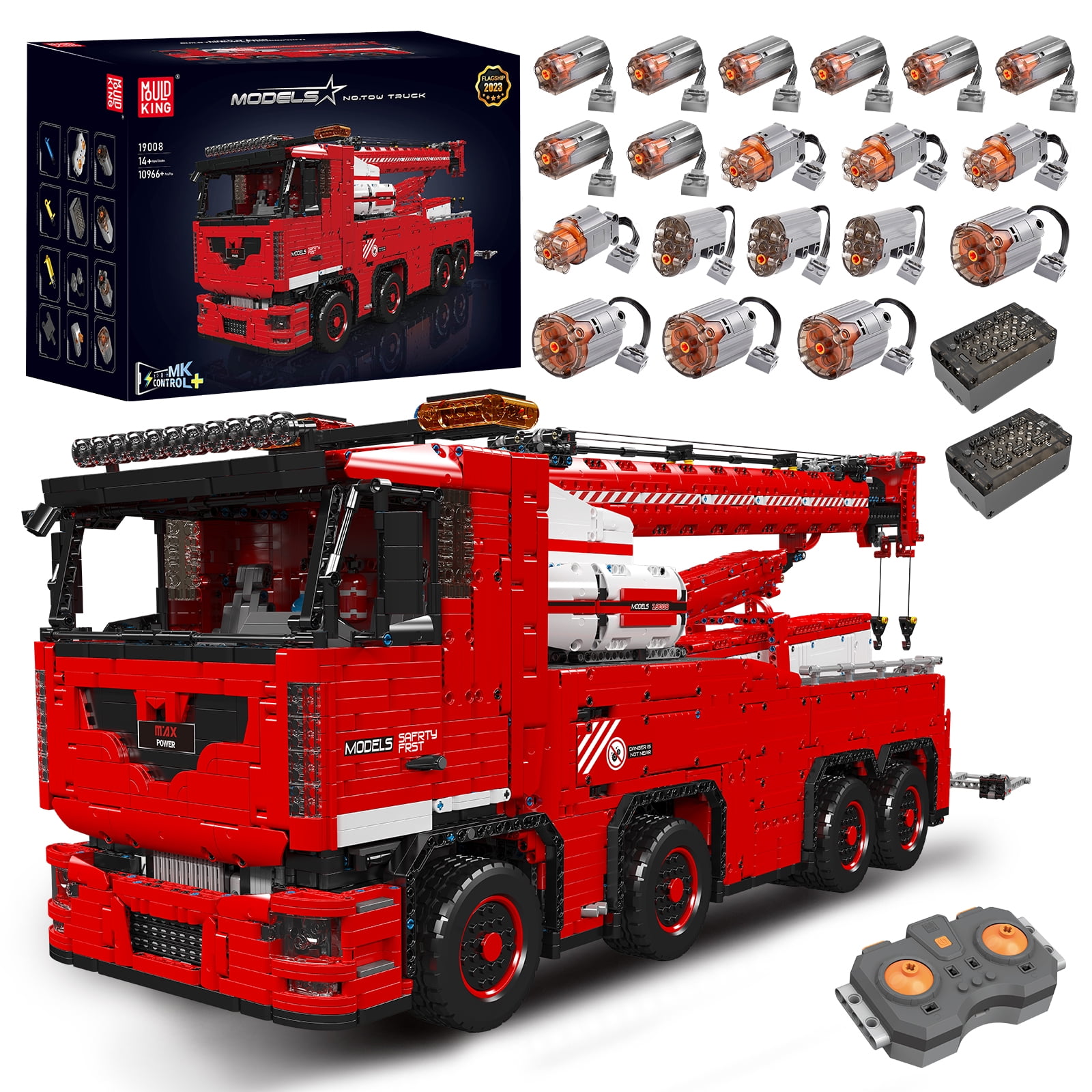 Mould King 19008 MOC Heavy Crane Truck Building Set 10966 Pieces APP ...
