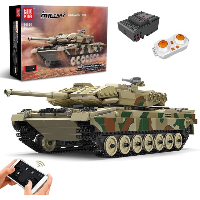 Mould King 20020 Technical Tank RC Toy Motorized Leopard 2 Tank Model ...