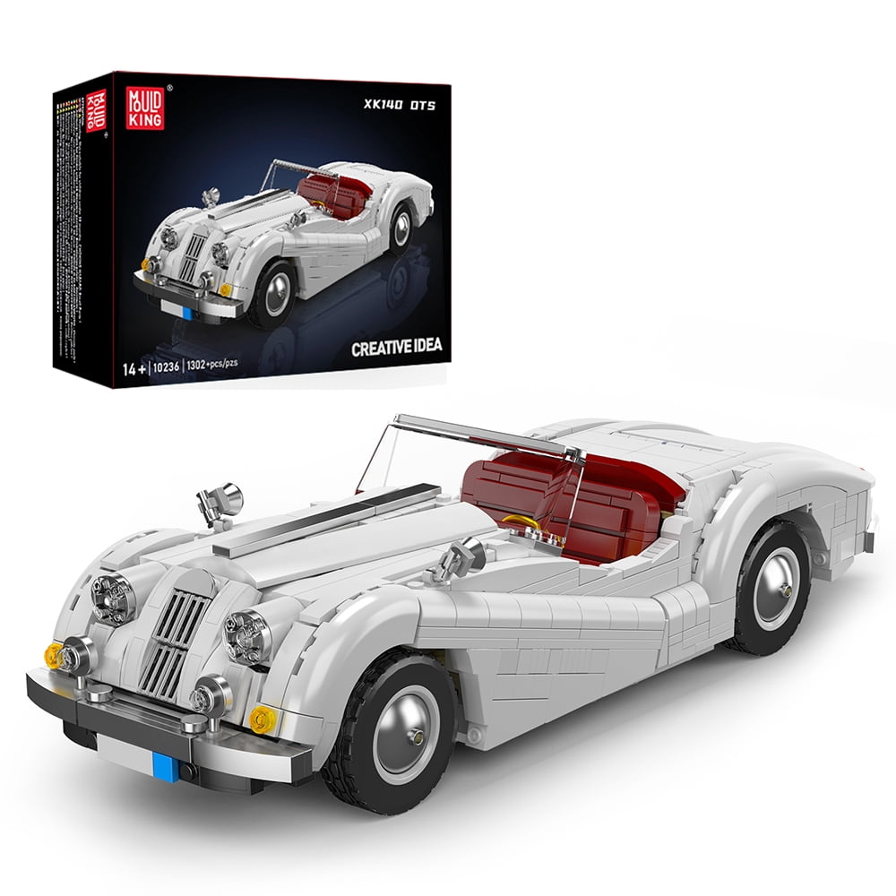 Mould King Classic Car Building Set, MOC Convertible Supercar Model Kit ...