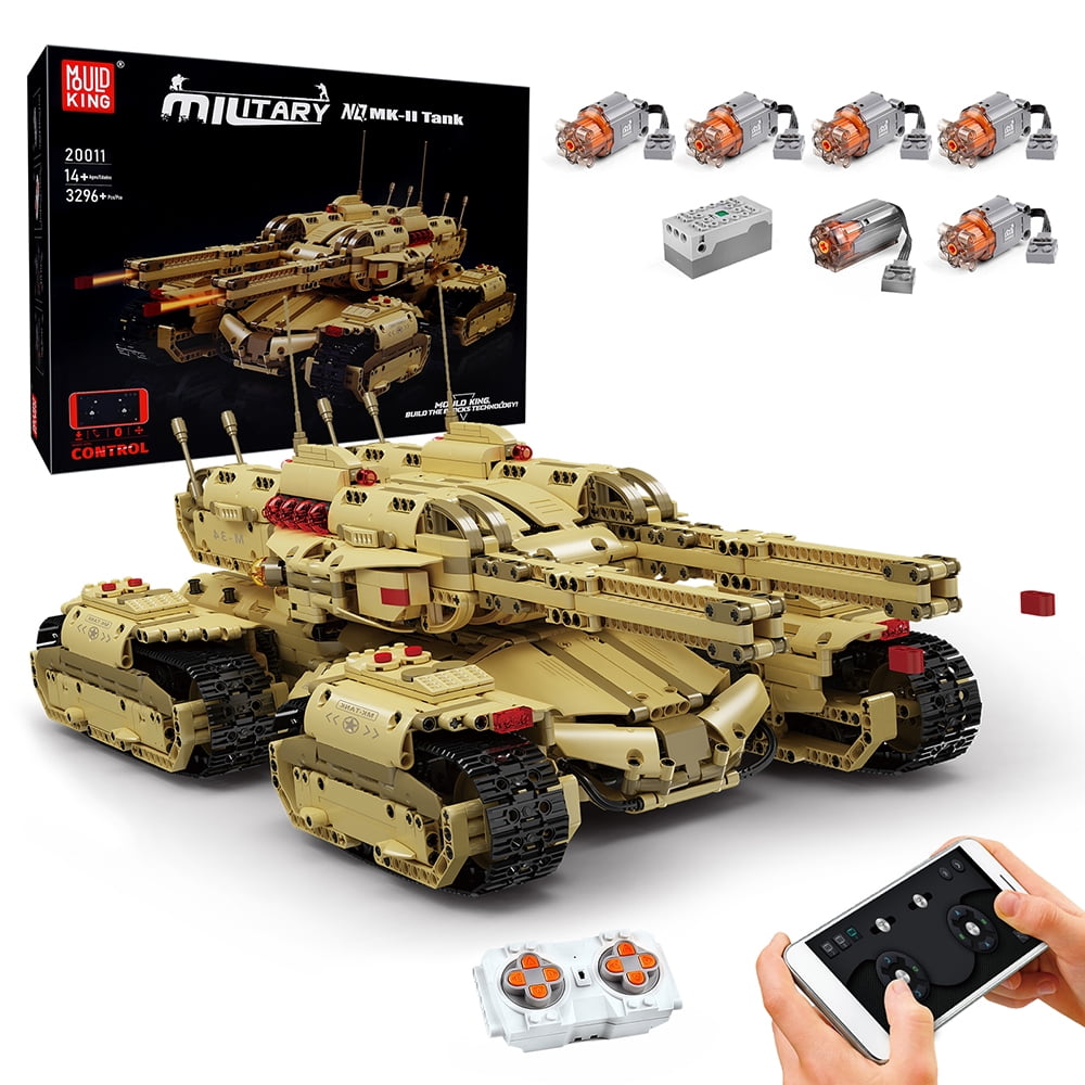 Mould King Technical Car Toys 20011 Motorized Mammoth Tank Building ...