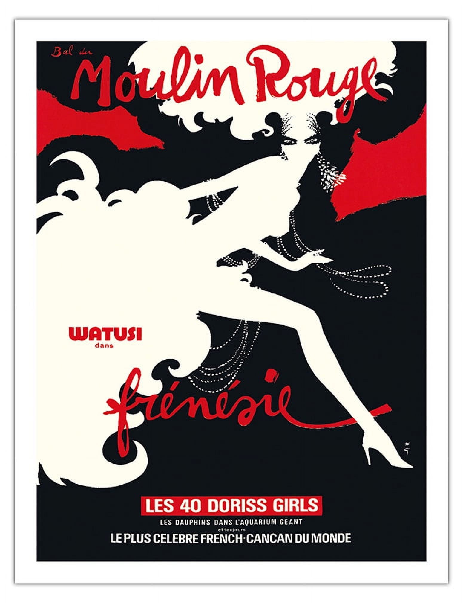 Moulin Rouge Cabaret - Paris France - Watusi Dance - 40 Doriss Girls ...