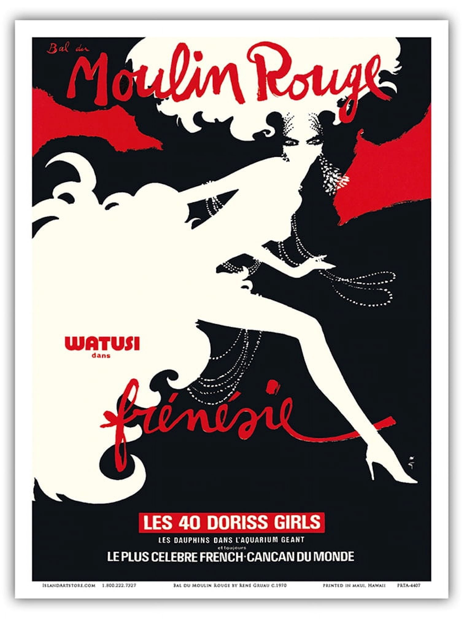 Moulin Rouge Cabaret - Paris France - Watusi Dance - 40 Doriss Girls ...