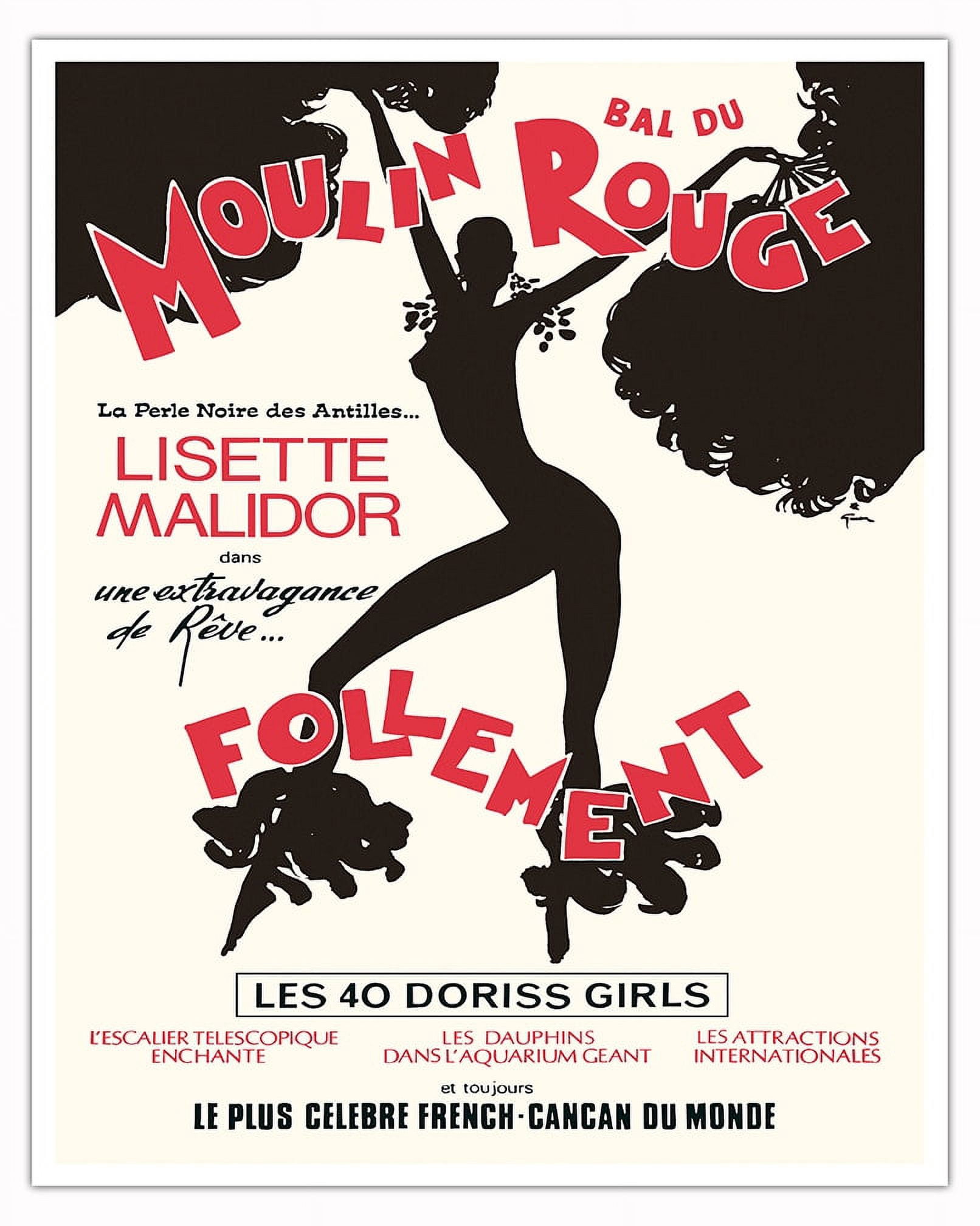 Moulin Rouge Paris France - French Cancan Dancers Revue Madly ...