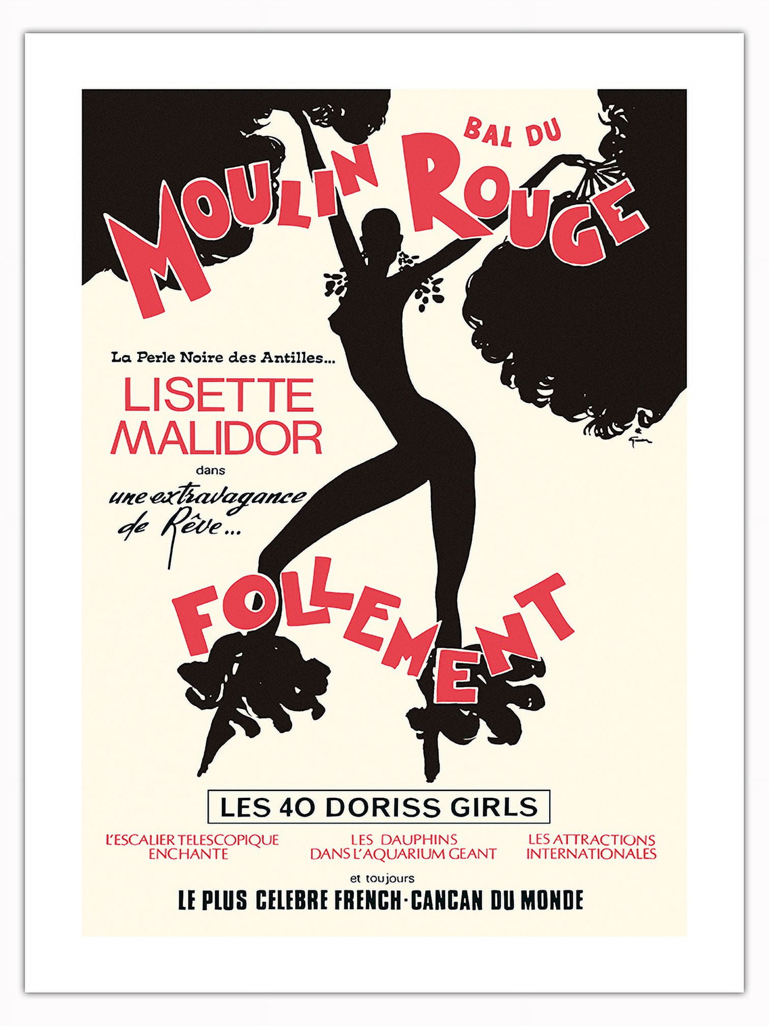 Moulin Rouge Paris France - French Cancan Dancers Revue Madly ...