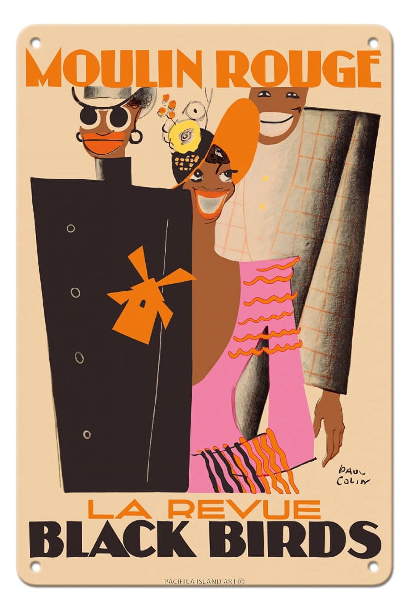 Moulin Rouge Paris France - La Revue Black Birds - Vintage Cabaret Poster by Paul Colin c.1929 ...