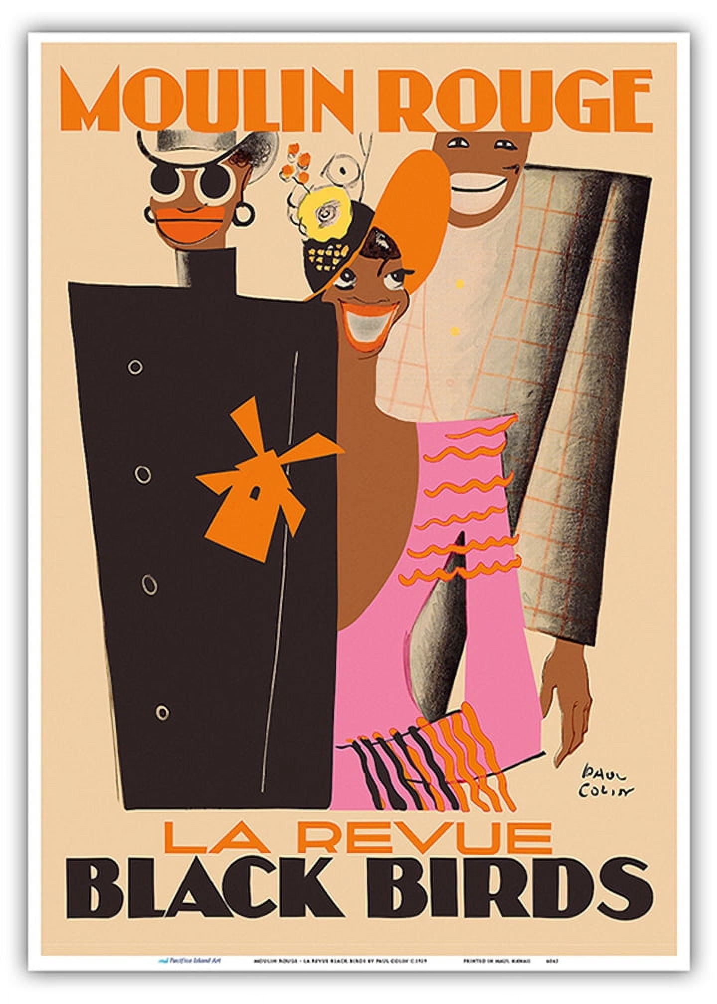 Moulin Rouge Paris France - La Revue Black Birds - Vintage Cabaret ...