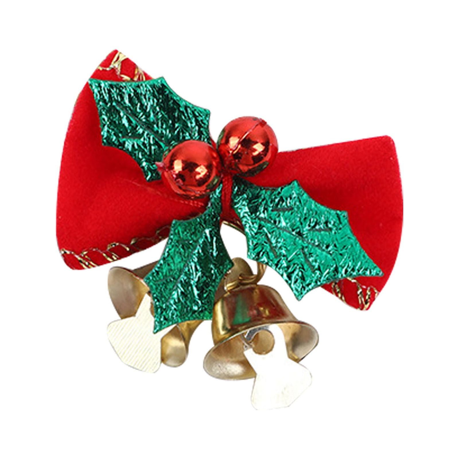 Mouliraty 10Pcs Christmas Bow with Bell, Christmas Tree Garland Bells ...