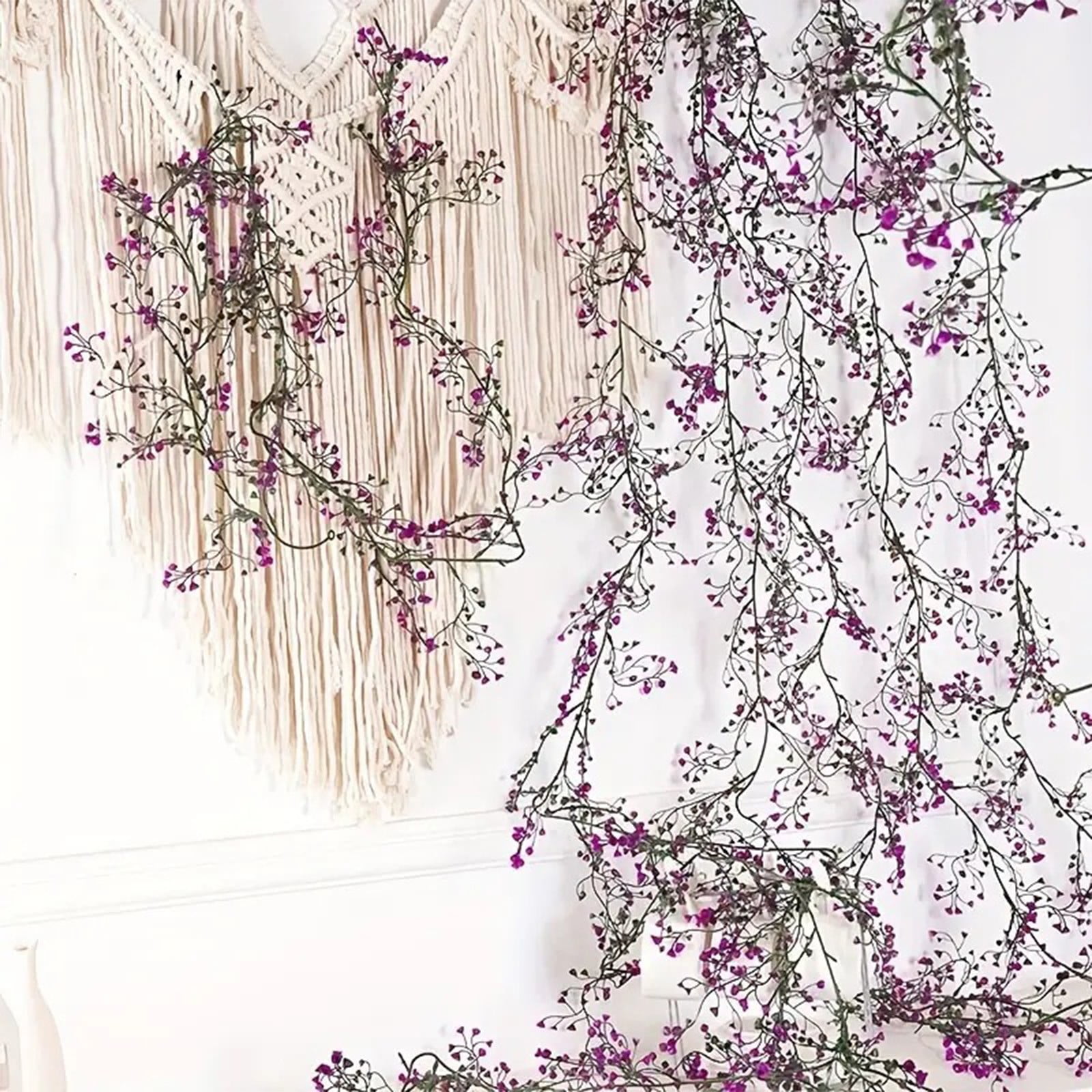 Mouliraty Artificial Flowers Garland, Simulation Rattan Home Wall ...