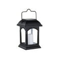 Mouliraty Black Solar Lanterns With LED Candle And Deceptively Real ...