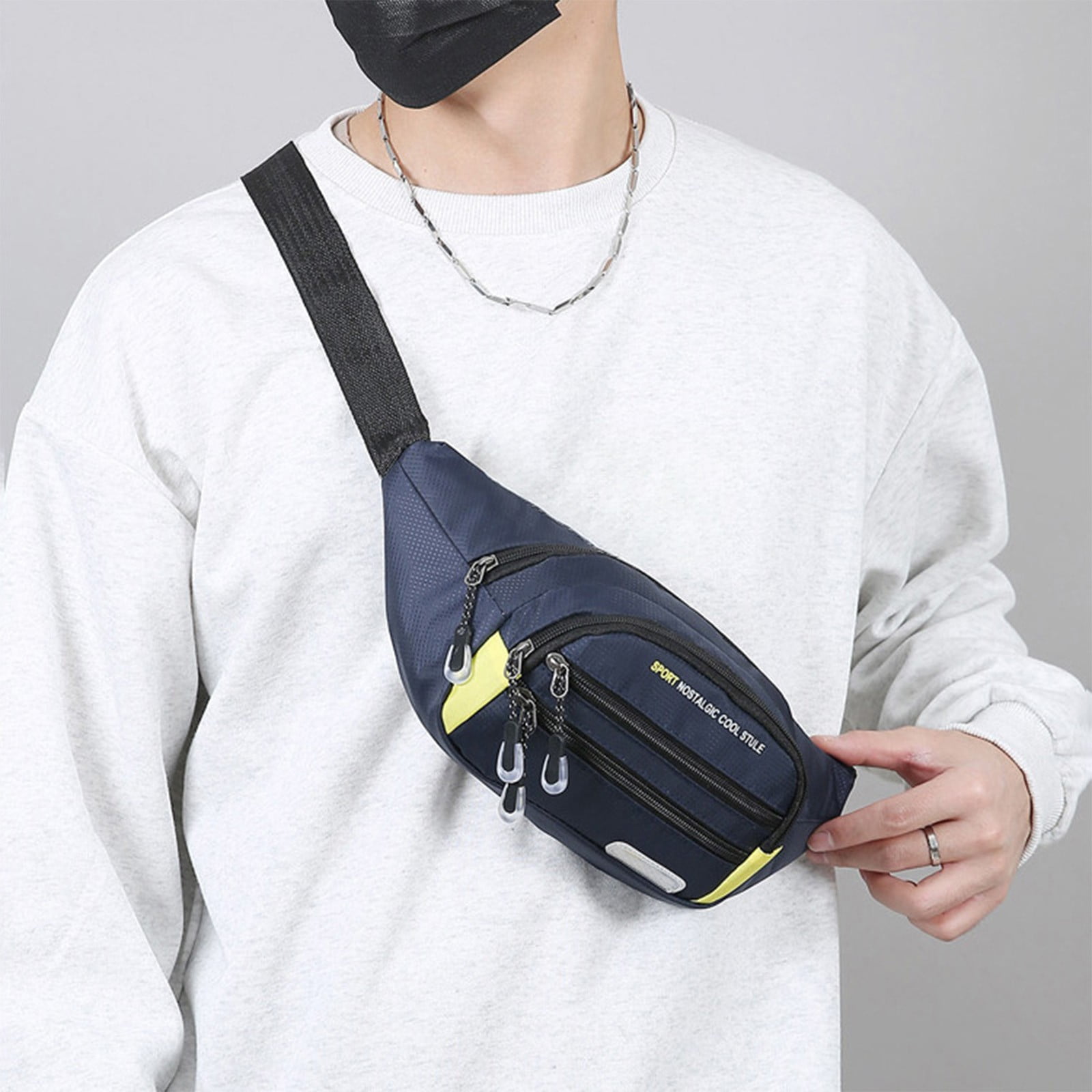 Mouliraty Crossbody Sling Bag Men's Watertight Material Chest Bag ...