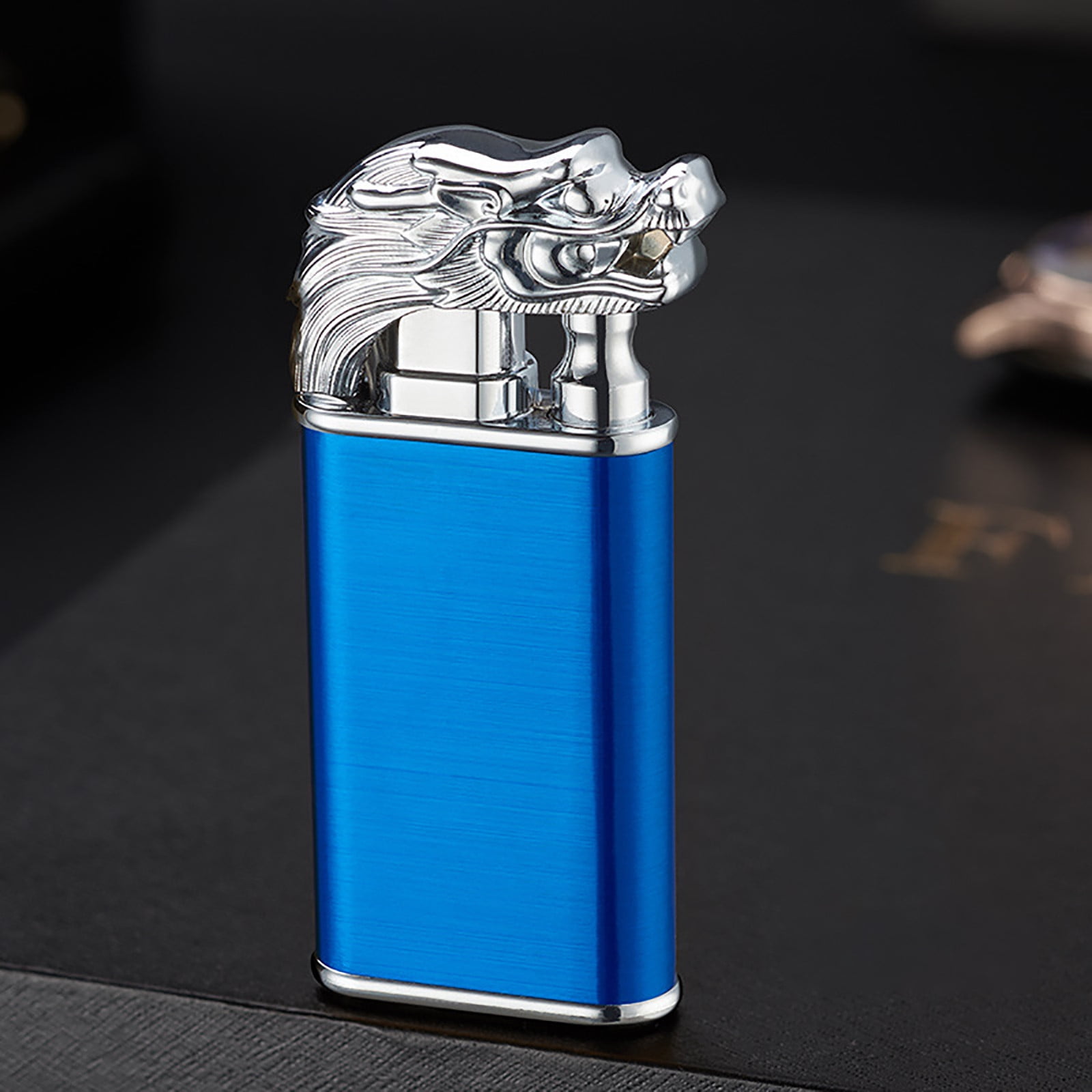 Mouliraty Double Fire Straight To Open Flame Conversion Metal Lighter ...