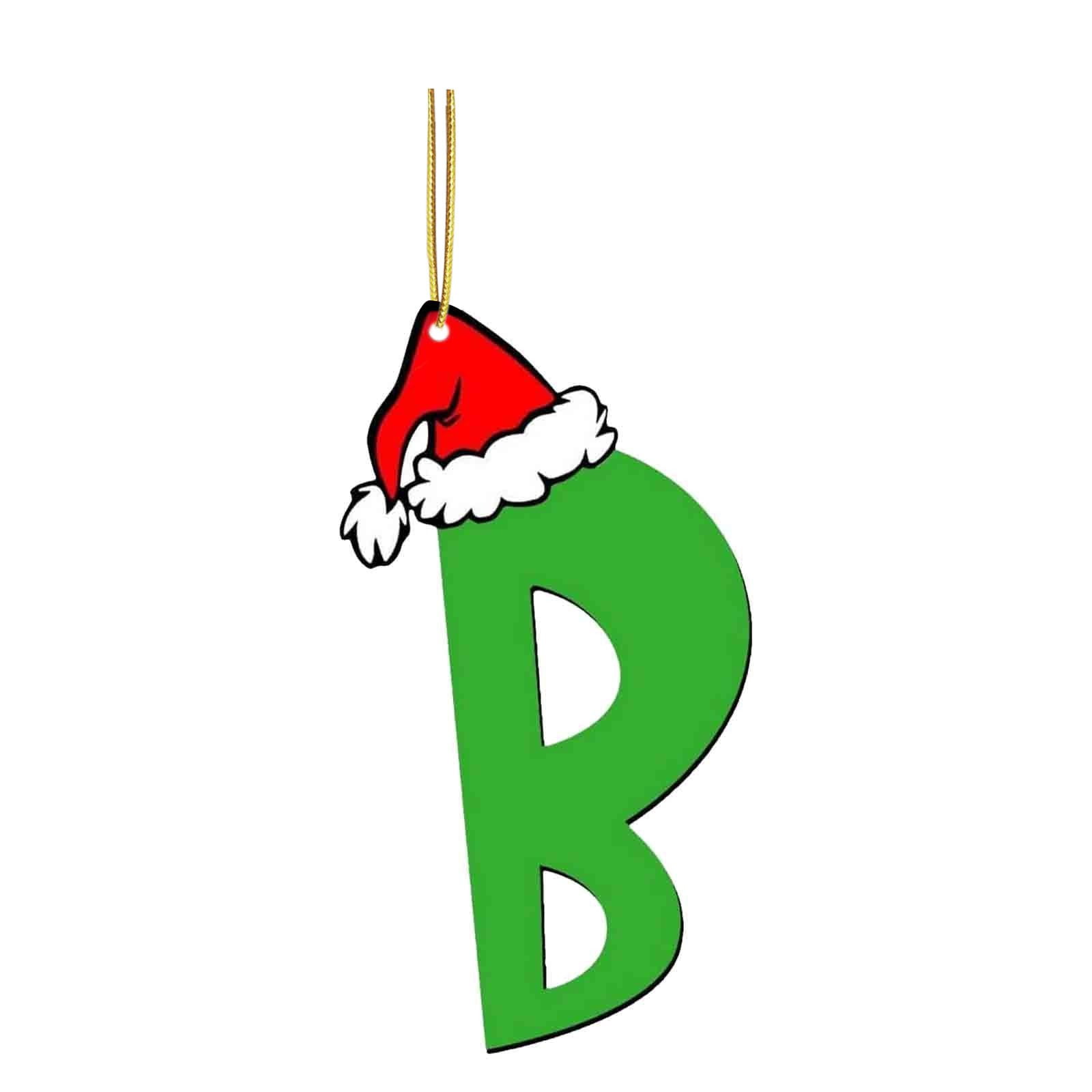 Mouliraty Letter "B" Alphabet Hanging Ornaments - Festive Letter ...
