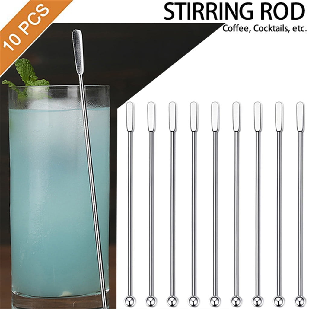 Mouliraty Stainless Steel 7.5 Inch Coffee Cocktail Drink Stirring Rod ...