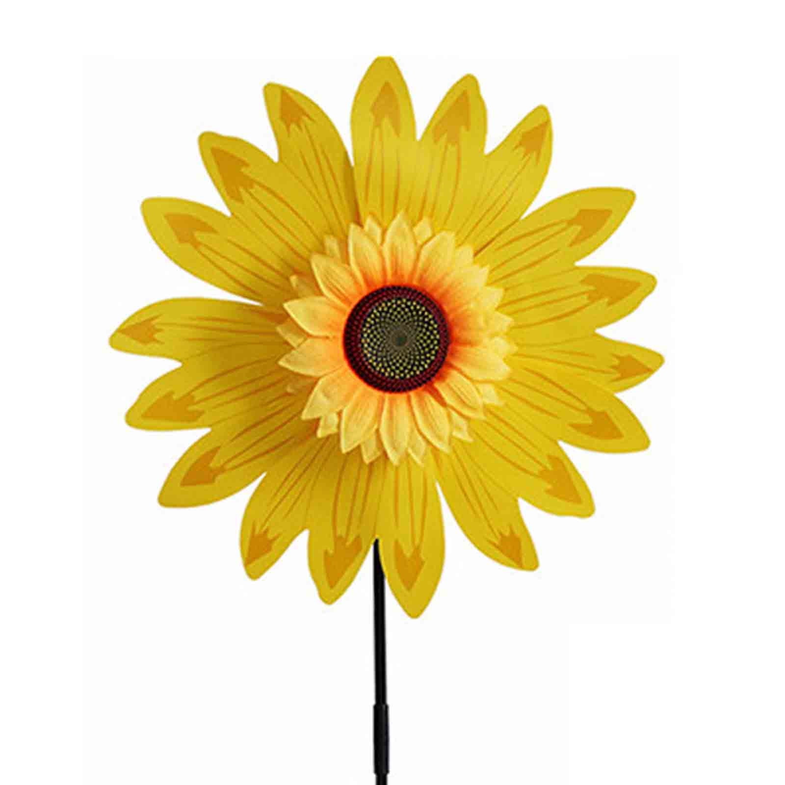 Mouliraty Sunflower Lawn Pinwheels Wind Spinners Large Windmill ...