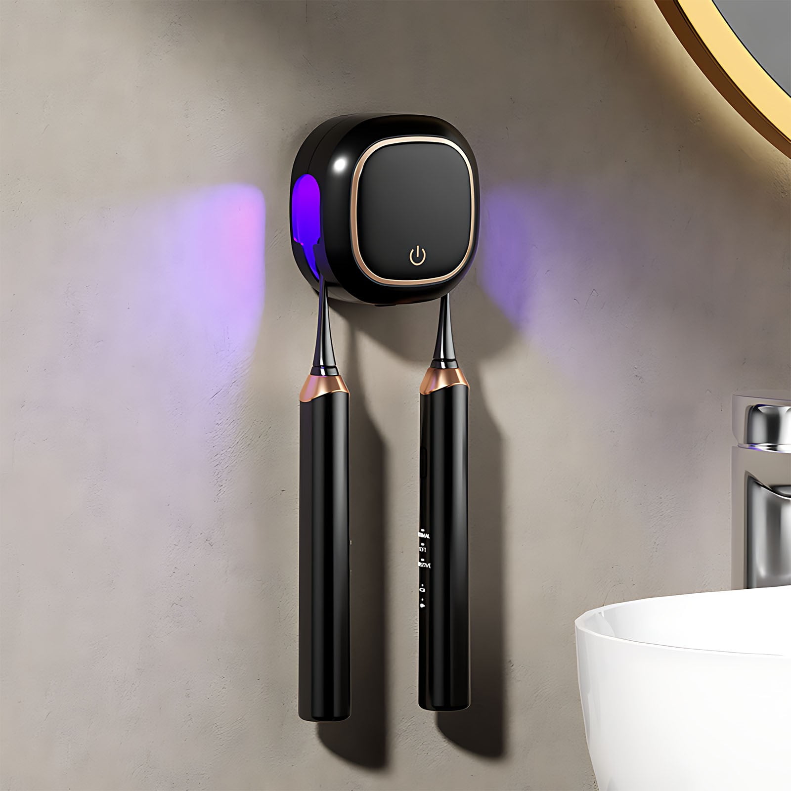 Mouliraty Toothbrush Sterilizer Intelligent Drying Non Punching Wall ...