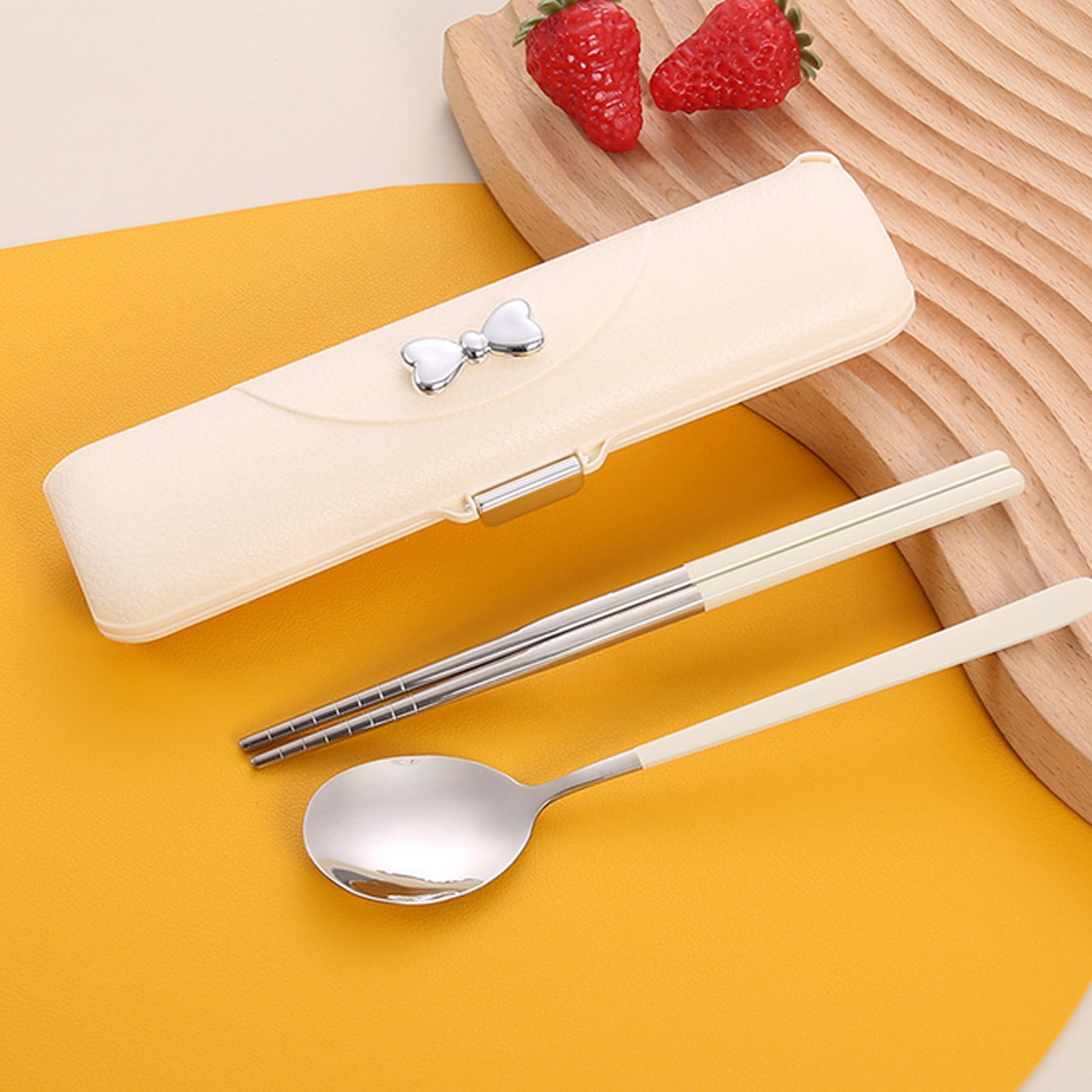 Mouliraty Travel Utensils with Case, Stainless Steel Portable Cutlery ...