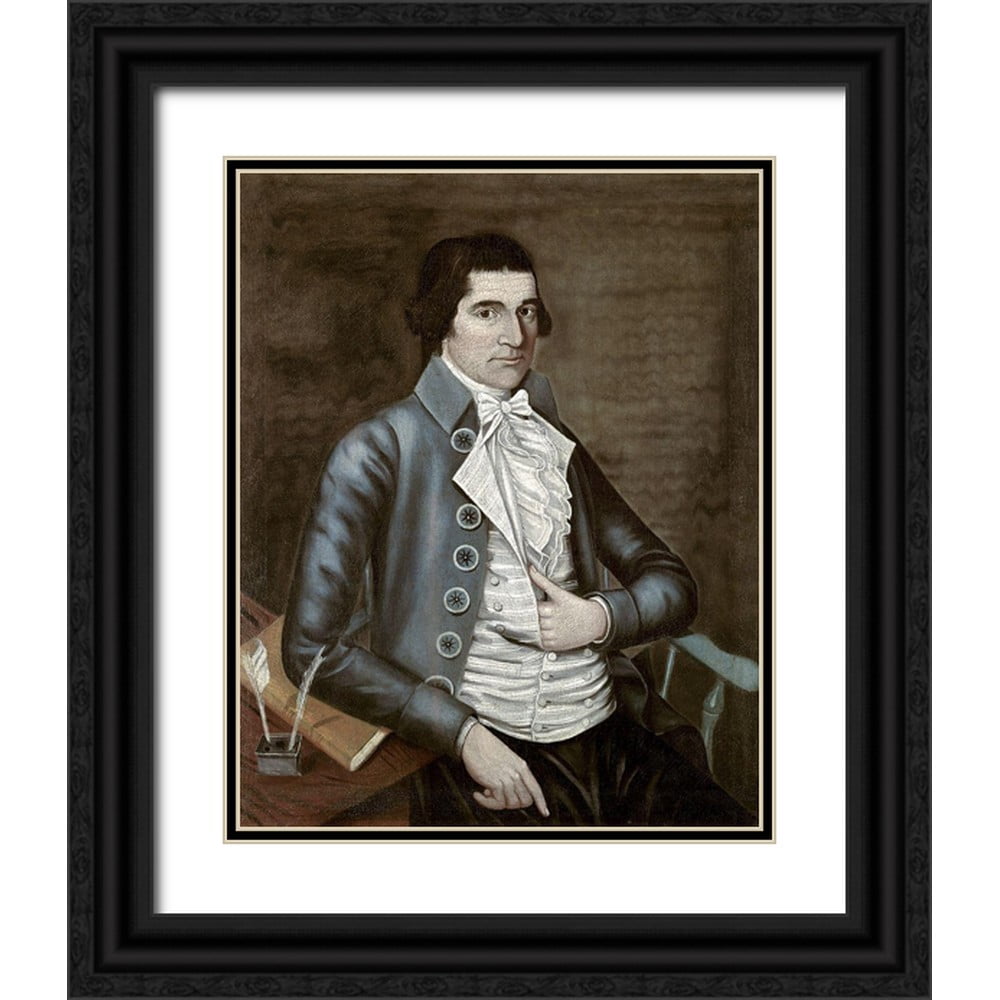 Moulthrop, Reuben 26x32 Black Ornate Wood Framed with Double Matting ...