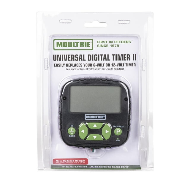 Moultrie Universal Digital Timer II for 6v or 12v Feeders - 10 Daily Programs - Universal ...