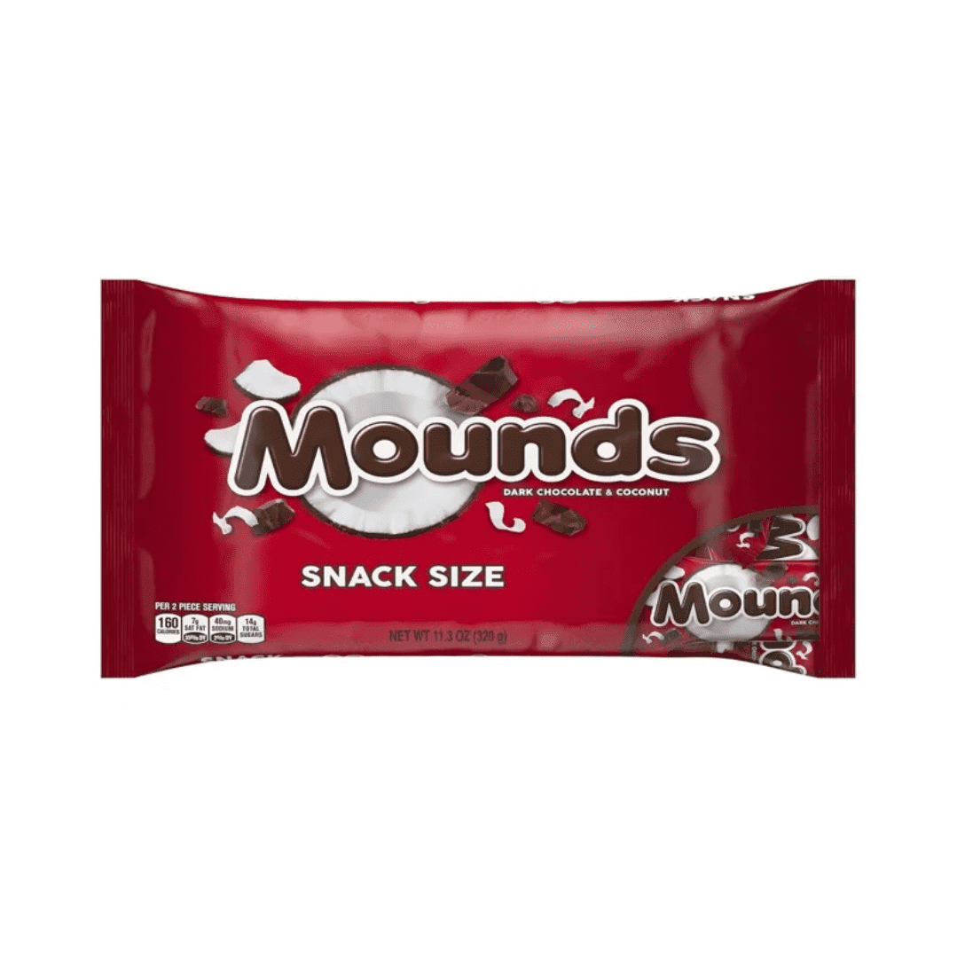 Mounds Dark Chocolate and Coconut Snack Size Candy Bars - 11.3oz, Bag ...