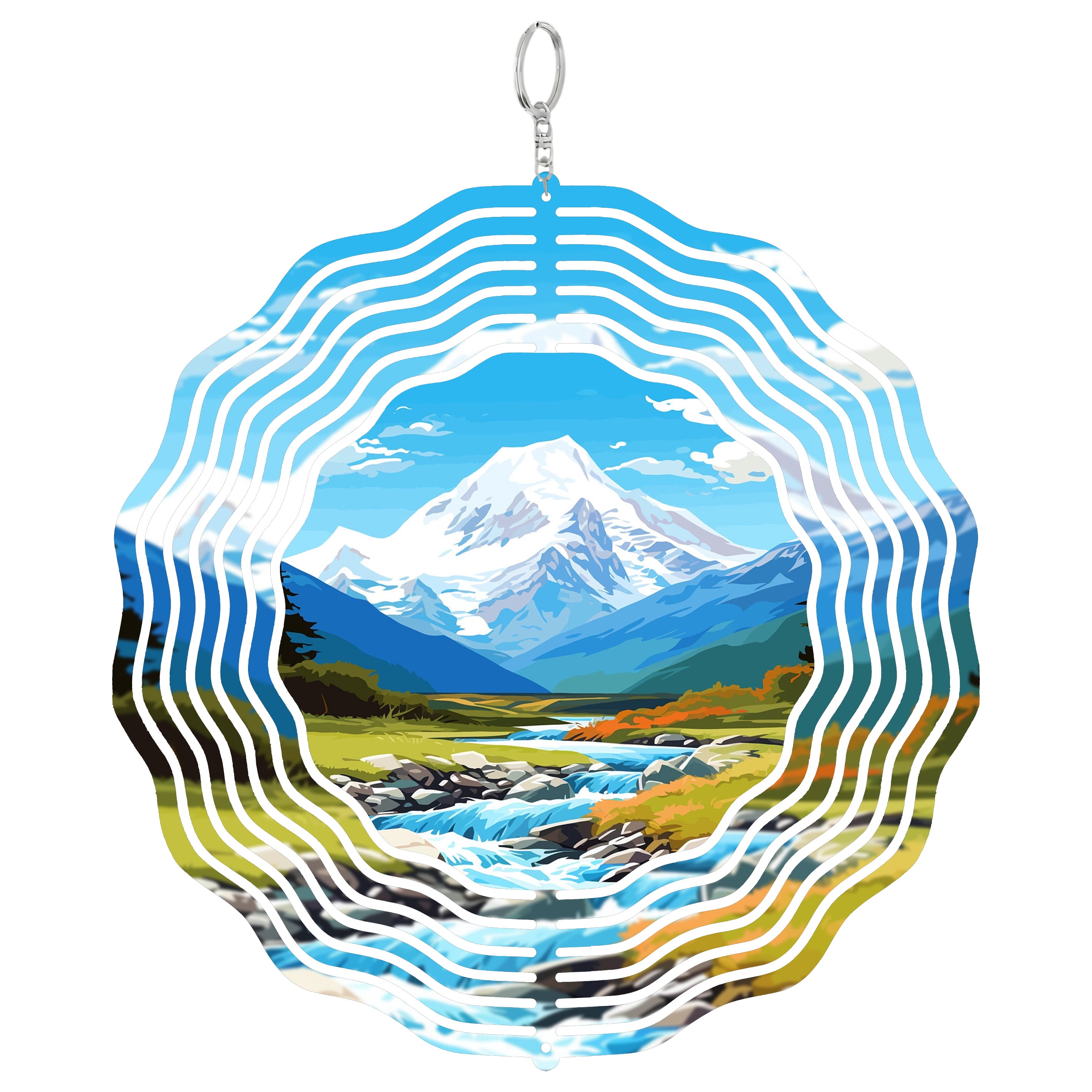 Mount Aspiring Park 3D Wind Spinner Kinetic Hanging Outdoor Decor ...