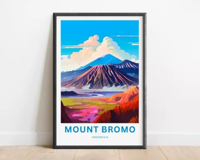 Mount Bromo Travel Print - Mount Bromo Poster, Indonesia Wall Art NO ...