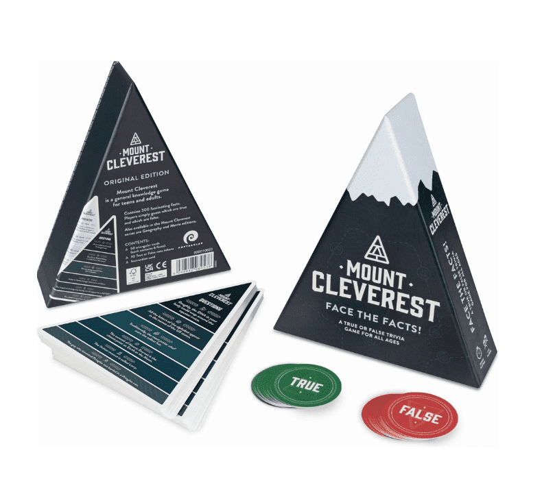 Mount-Cleverest True or False Trivia Game Board Game for Family and ...