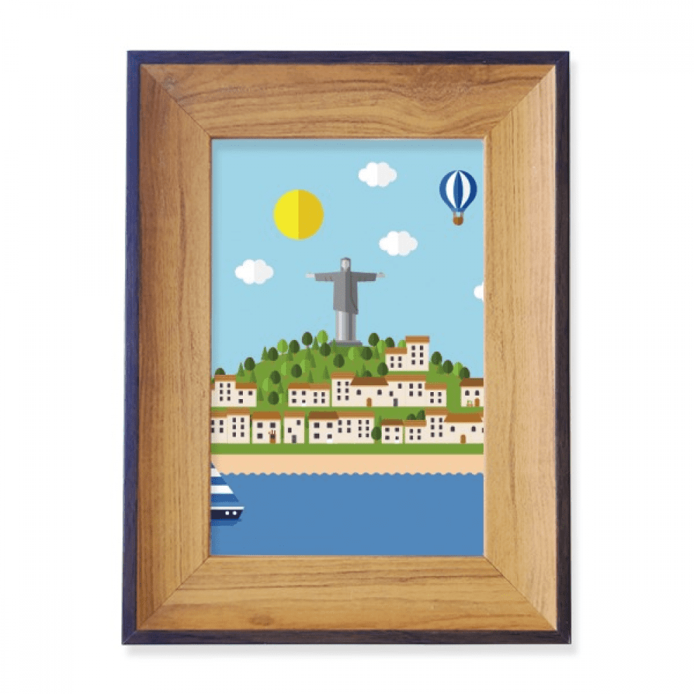 Mount Corcovado Fire Balloon Brazil Photo Frame Exhibition Display Art ...