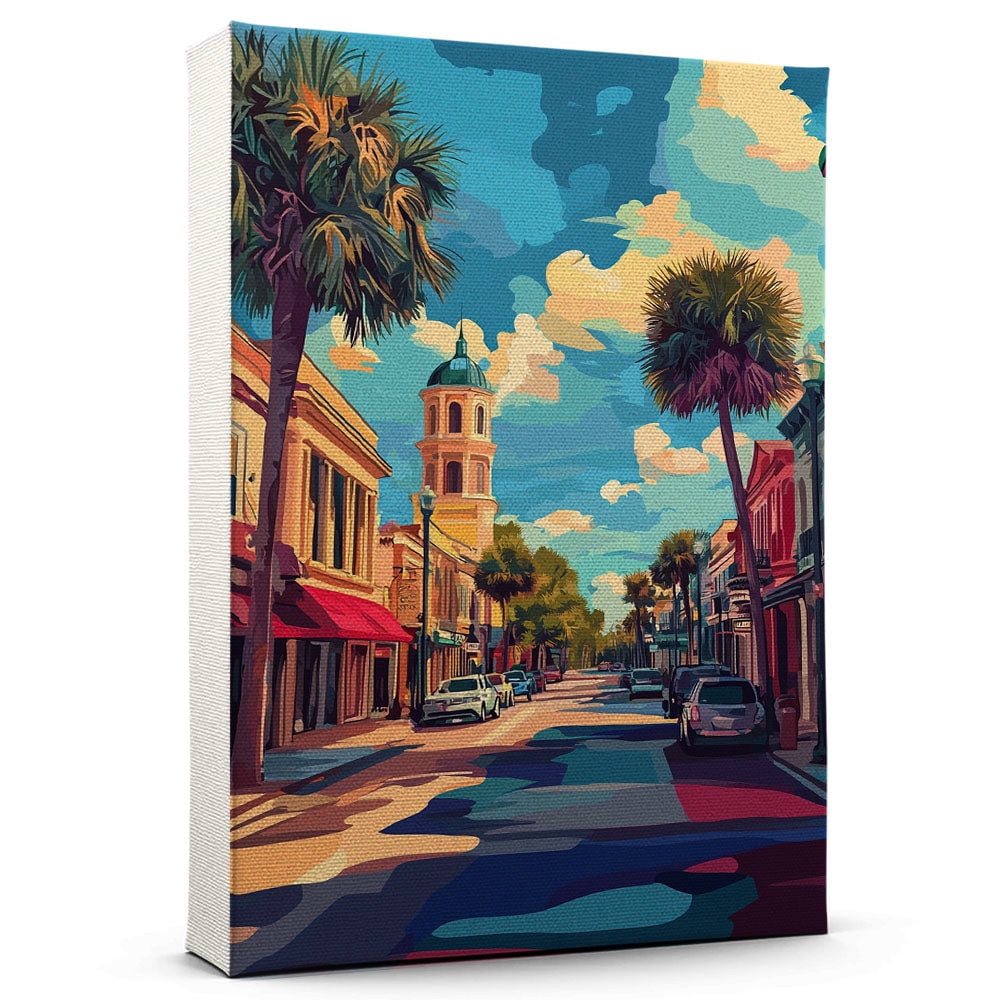Mount Dora Canvass Vintage, Florida Travel Prints Wall Art, Mount Dora ...