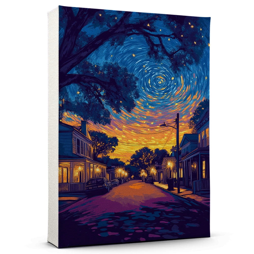 Mount Dora Travel Canvas Prints, Florida Starry Night Travel decor ...