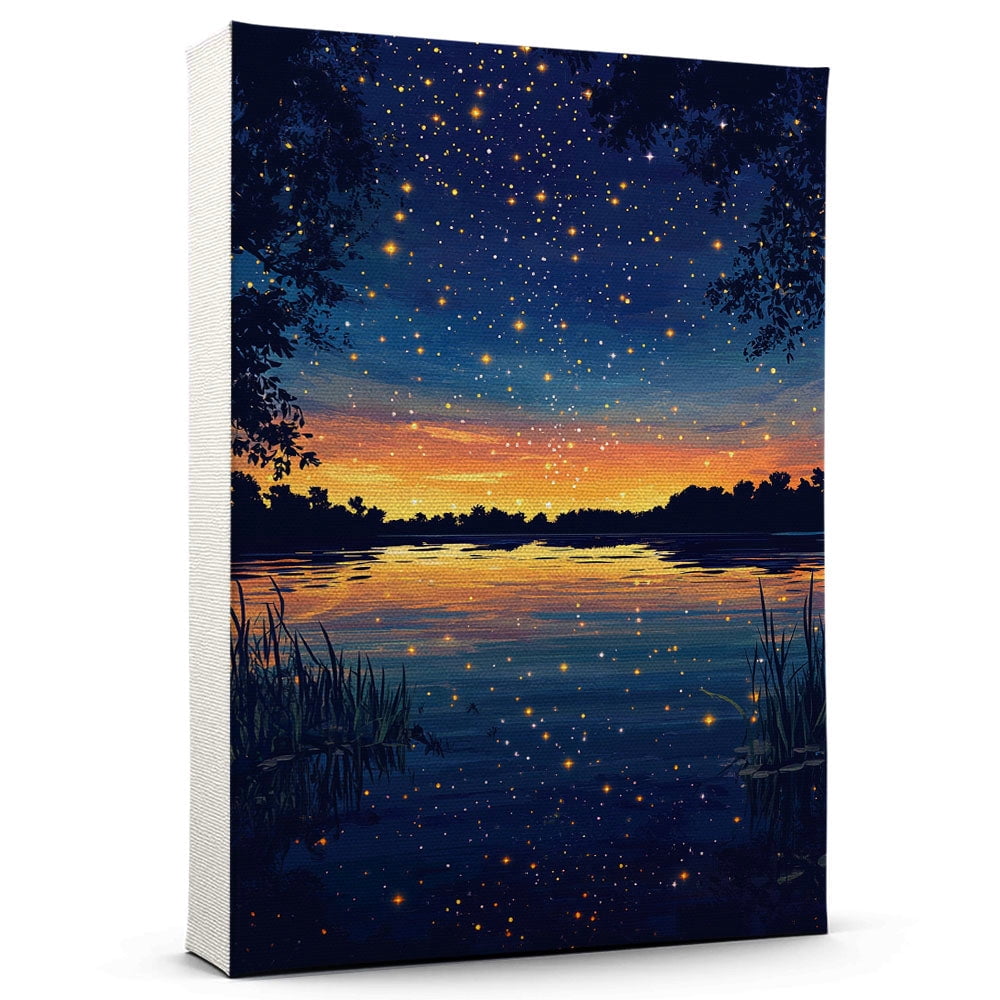 Mount Dora Travel Starry Night Canvas Print, Florida Canvas Wall art ...