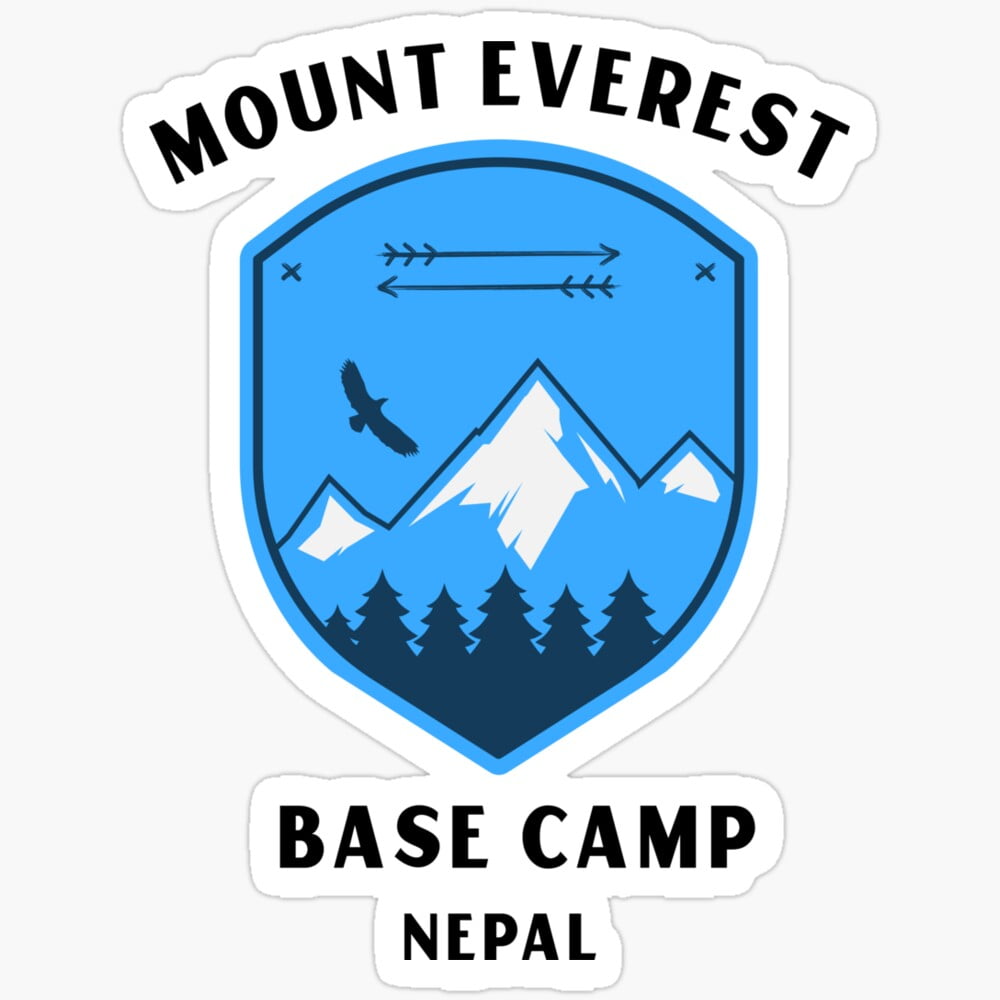 Mount Everest Base Camp Nepal Sticker Phone Decal Water Bottle Stickers ...